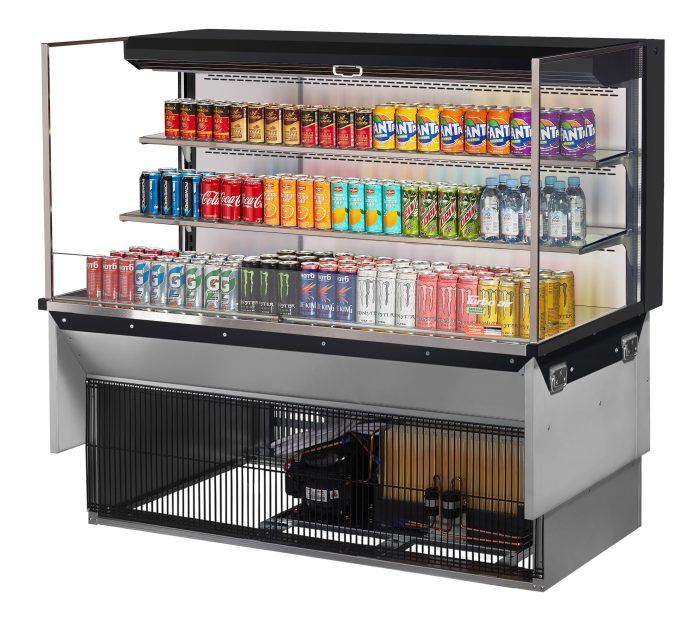 Turbo Air TOM-60L-UF-B-3SI-N 59 7/8" Drop-In Horizontal Open Air Cooler ...