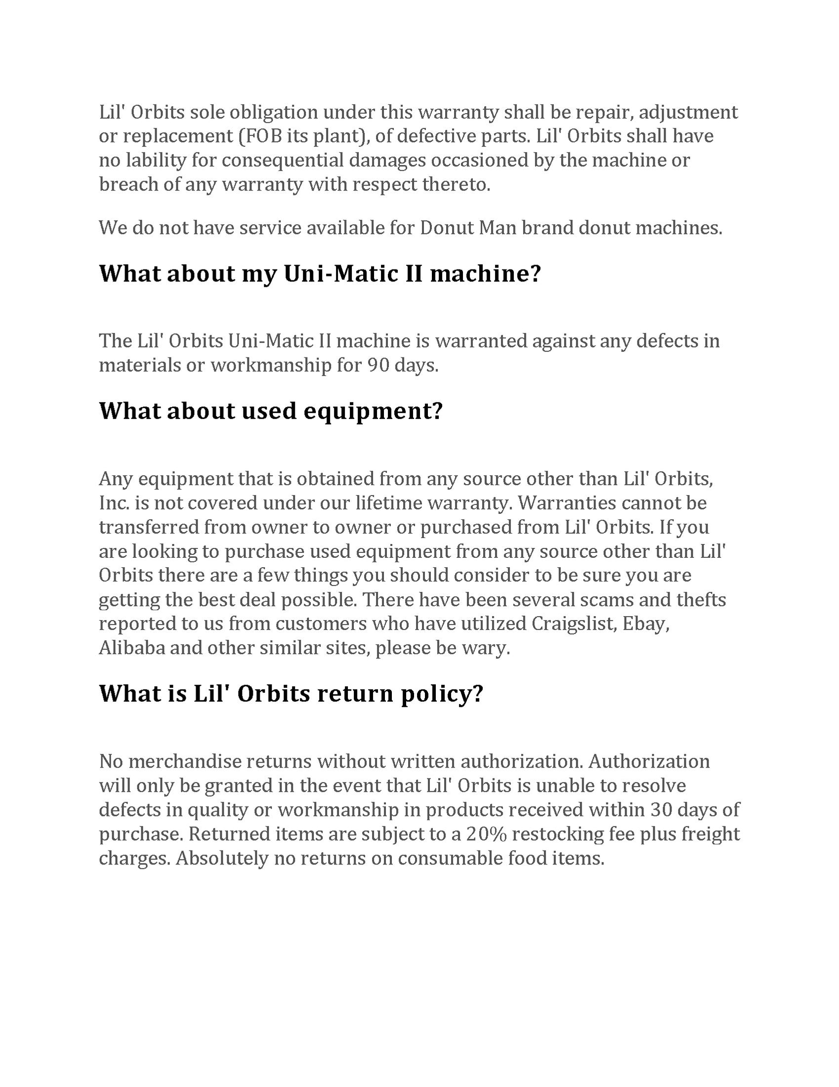 Lil Orbits Small Donut Kit (HP14S) | Bakery Wholesalers